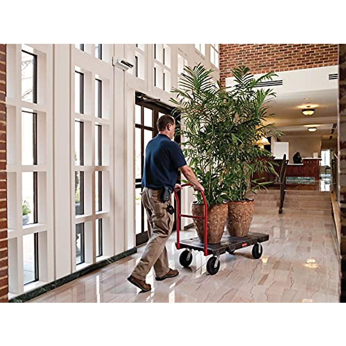 Rubbermaid Commercial Products Heavy-Duty Platform Truck Cart, 1000 Pound Capacity, 24 x 48 Platform, Black (443600BK)