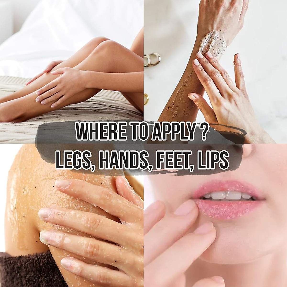 Charcoal Scrub, Moisturizing and Exfoliating Face Foot & Body Scrub, Organic Scrub Fights Stretch Marks, Fine Lines and Natural Exfoliator Salt Body Scrub for Toning Skin Cellulite Skin Care Body