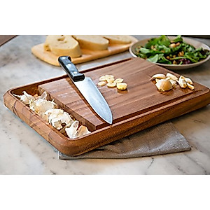 Ironwood Gourmet Big Catch Cutting Board, Acacia Wood, 10.5 x 15 x 1.25 inches