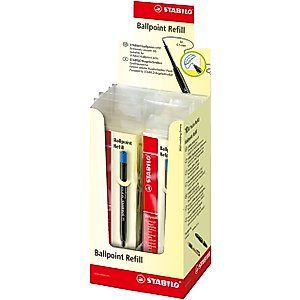 STABILO Ballpoint Pen - Ballpoint Refills - Pack of 10 - Blue