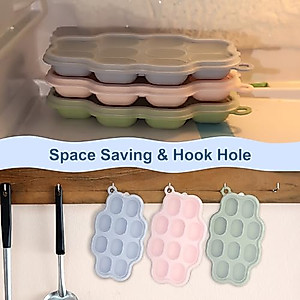 Baby Breastmilk Popsicle Molds (3 Pack), Kingkam Silicone Nibble Freezer Tray, Baby Fruit Food Feeder Teether Tray, Breast Milk Teether Pop Maker for Homemade Baby Food