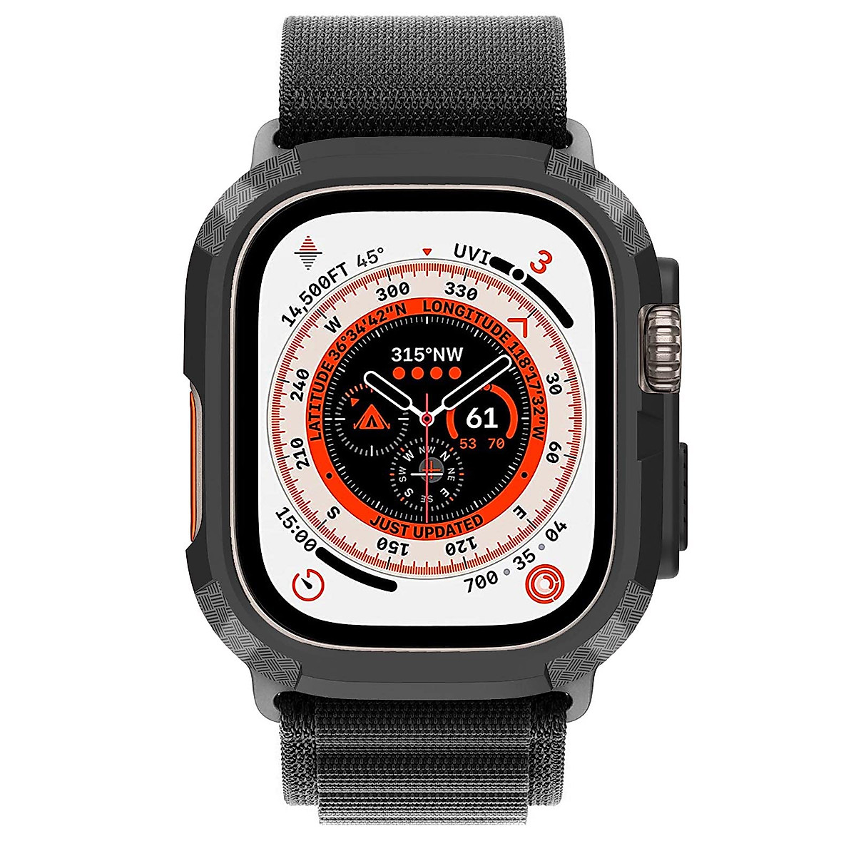 Botomore Compatible with Apple Watch Ultra Case 49mm, [NO Screen Protector] Military Grade Matte Rugged Bumper Shockproof Cover for iWatch