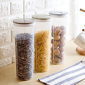 FRIDG Noodle Grain Cereal Bean Food Storage Container Kitchen Sealed Plastic Fresh-keeping Box Khaki