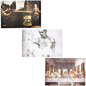 The Gifted Stationery Leonardo da Vinci Posters for Decorations (13 x 19 in, 20 Pack)