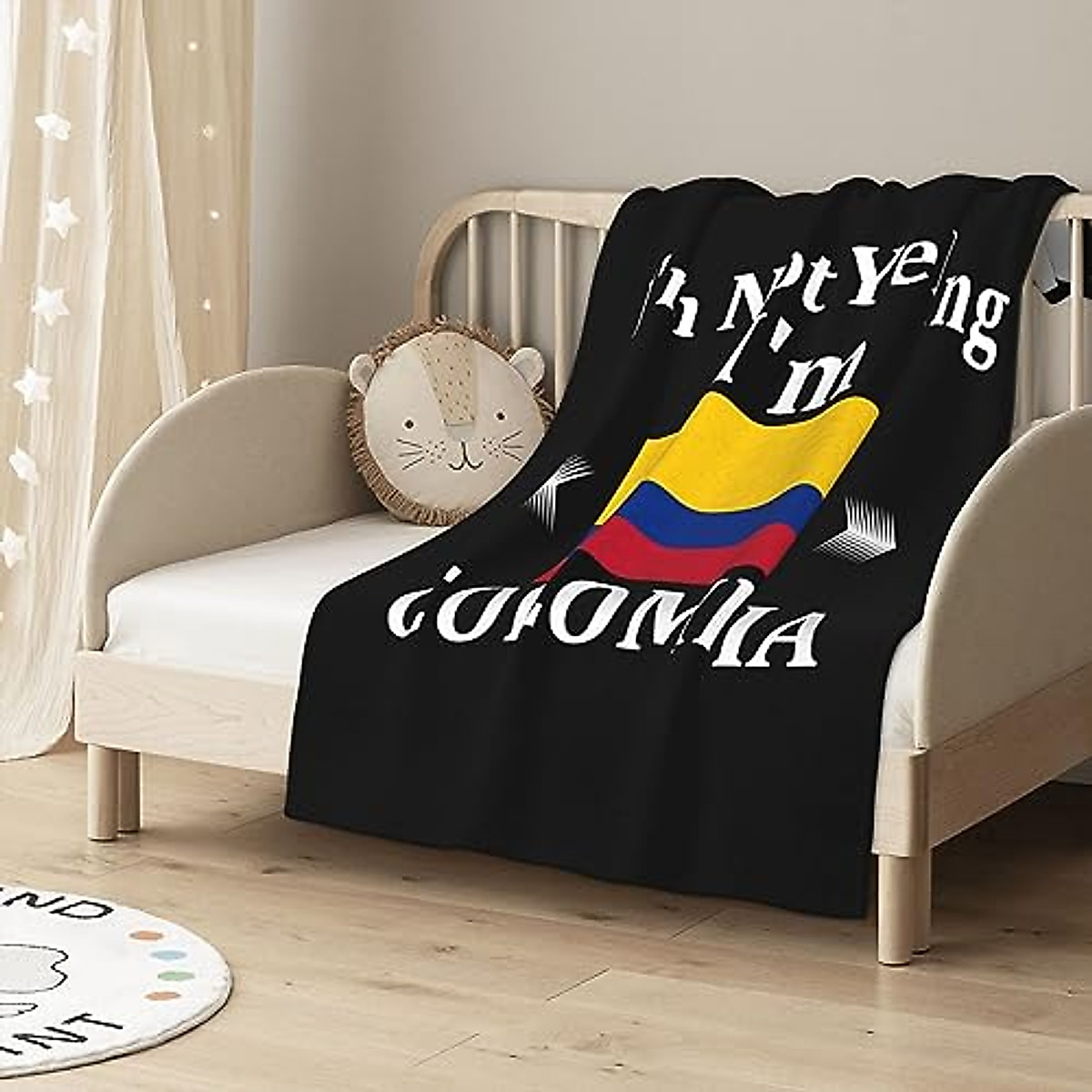 I'm Not Yelling I'm Colombia Colombian Flag Ultra Soft Ultra-Fine Wool Linen Blanket Sofa Bed Women Men