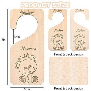 Gigicloud 7pcs Baby Closet Dividers for Clothes Organizer, Wooden Baby Closet Size Divider Organizer Set Clothing Dividers 0-24 Months Baby Clothes Size Hanger Organizer for Newborn Baby Clothes