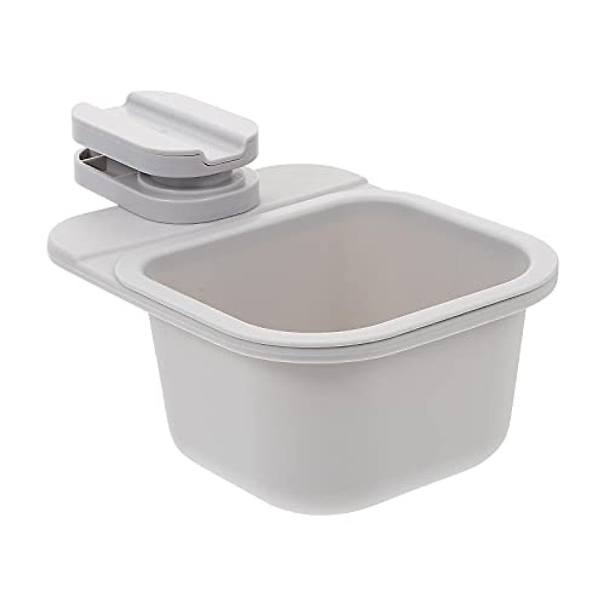 VOSAREA Automotive Garbage Cans Table Mount Trash Can Mini Desk Hanging Trash Bin Tiny Waste Bin Makeup Pad Garbage Holder for Coffee Vanity Table Kitchen Grey Car Trash Cans