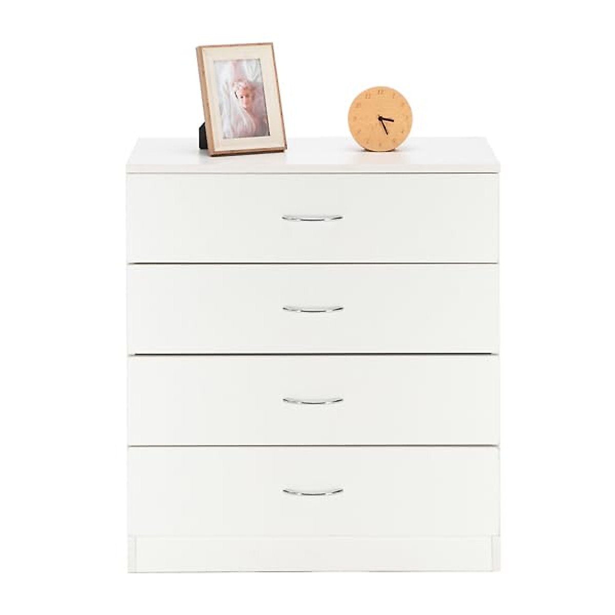 AQFilters Contemporary White 4-Drawer Bureau – Chic Storage Solution