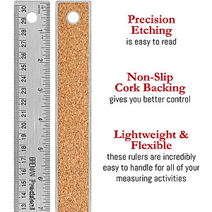 WA Portman Craft Cutting Mat Metal Ruler & Craft Knife Set - 18x24 Inch Self Healing Craft Cutting Mat - Hobby Knife Set - 10 Crafting Knife Blades - 24 Inch Cork-Backed Ruler - Precision Knife Set