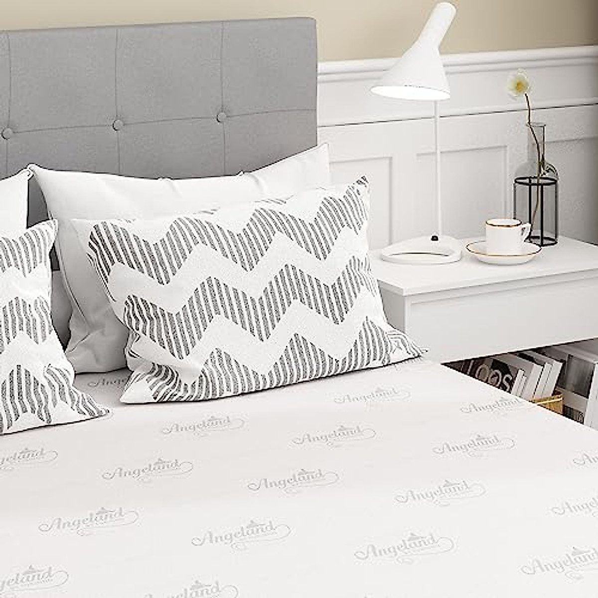 Furinno Angeland Luxury III Gel Infused Memory Foam Mattress/CertiPUR-US Certified/Pressure Relieving/Hypoallergenic, 10-Inch, Twin, White