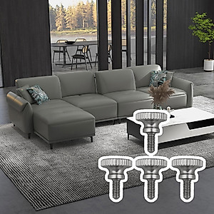 CNBTR M2.5x6mm Flat Knurled Head Fully Threaded Thumb Screws Bolt Fastener Pack of 4