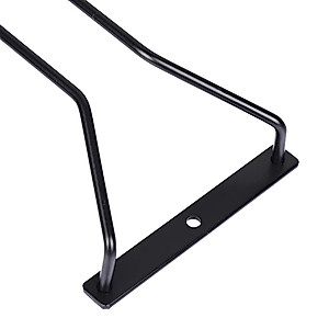 Dianoo Wine Glass Holder, Stemware Rack, Wine Glass Rack Under Cabinet With Screws, 27cm 1 Row Black