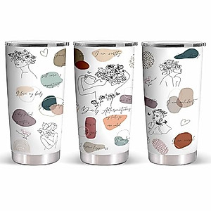 WIPI Inspirational Tumbler for Women, Mom Daily Affirmations Cup, Affirmation Gifts for Women Wife Family and Loved Ones, Positive Affirmation Gifts, Mom Daily Affirmations Cup Tumbler 20 Oz