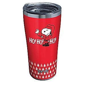 Tervis Peanuts Ho Ho Ho Christmas Holiday Triple Walled Insulated Tumbler Cup Keeps Drinks Cold & Hot, 20oz, Stainless Steel