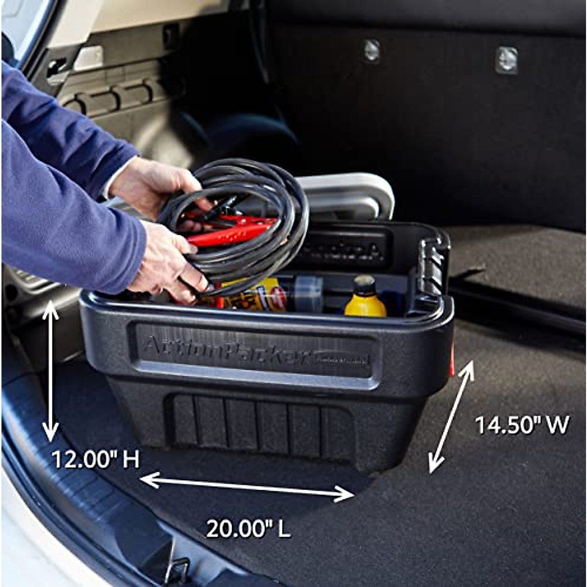 Rubbermaid ActionPacker️ 48 Gal with 8 Gal Containers Nested, Lockable Storage Bins, Industrial, Rugged Storage Container Bundle with Lids
