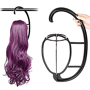 4 Pack Wig Hanger, Portable Hanging Wig Stand For Wigs and Hats, Collapsible Wig Dryer, Sturdy Wig Hanging stand, Collapsible Wig Display Holder Tool