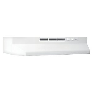 Broan-NuTone 412101 Non-Ducted Ductless Range Hood with Lights Exhaust Fan for Under Cabinet, 21-Inch, White