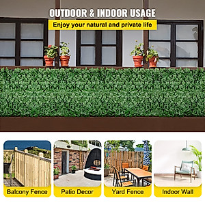 VEVOR Artificial Ivy Privacy Fence Screen, 59"x118" Ivy Fence, PP Faux Ivy Leaf Artificial Hedges Fence, Faux Greenery Outdoor Privacy Panel Decoration for Garden, Decor, Balcony, Patio, Indoor