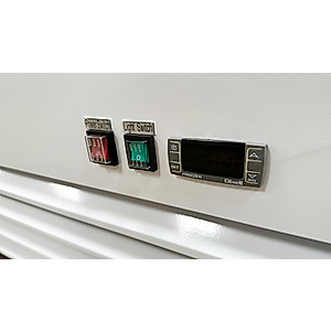 cooler depot Commercial Freezer Glass 2 Double Door Coated Steel Frame&Exterior, Aluminium Interior, Upright Reach in NSF 53" W 8 Shelves, Display Merchandiser 45 cuft -10°F~ 0°F D1.2BM2F