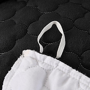 LweiPsqLin Velvet Duvet Cover Queen Size,Plush Quilt Comforter Cover Ultra Soft Breathable Cozy Bedding Set Zipper Closure Corner,Comforter Not Included (Black, Queen)