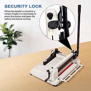 Heavy Duty Paper Cutter,12 inch Guillotine Paper Cutter,Guillotine Paper Cutters and Trimmers Cards Leather with Metal Base for Office Home School (White, a4)