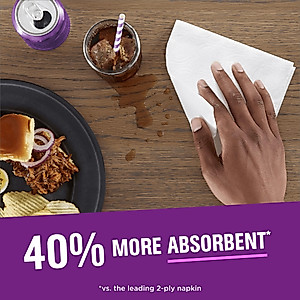 Vanity Fair Extra Absorbent Premium Paper Napkins, 160 Count, Disposable Napkins Made Soft And Strong For Messy Meals And Everyday Use