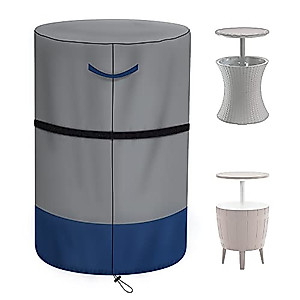 Pacific Cool Bar Cover Outdoor Patio Furniture Cover and Hot Tub Side Table Cover with 7.5 Gallon Beer and Wine Cooler Size: 20"x24"