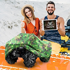 Tokept ATV Waterproof Cover, 210D All Weather Protection Quad Bike Cover from Snow, Rain or Sun, Fits up to 86 Inch 4 wheelers (Camouflage XXL)