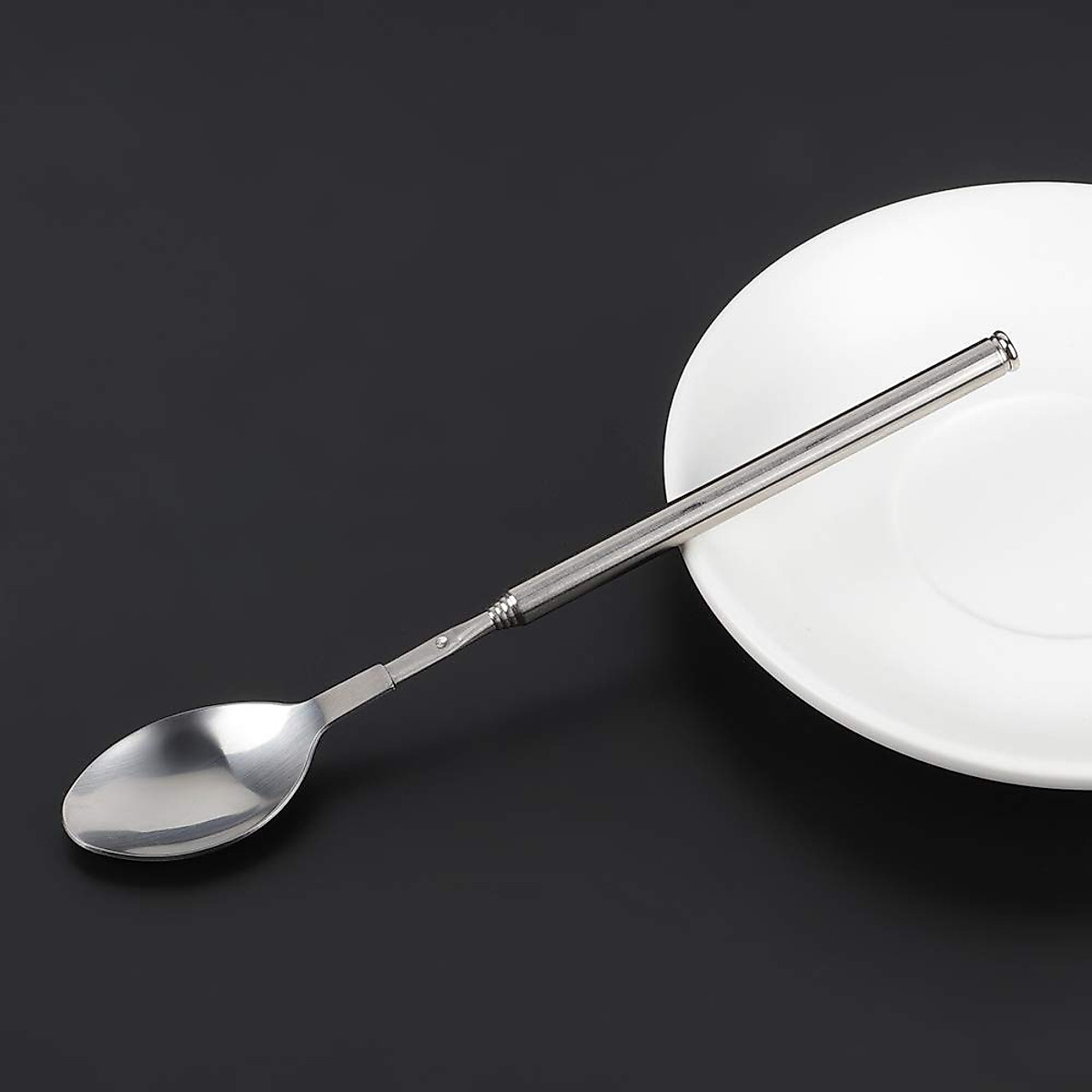 Spoon Set Supplies Telescopic Cooking Utensils Slotted Spoons Spoon Spoon Barbecue Tableware Stainless Steel Telescopic Fork 62Cm Long Cooking Tableware Slotted Spoons