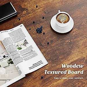 Sweetcrispy Living Room Coffee Table, Retro Brown