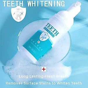 2Pcs Teeth Whitening Mousse Foam Teeth Whitening Toothpaste,Whitens Teeth Fresh Breath,Deep Cleaning Toothpaste,Toothpaste Replacement Mouthwash, Mouthwash Teeth Whitening