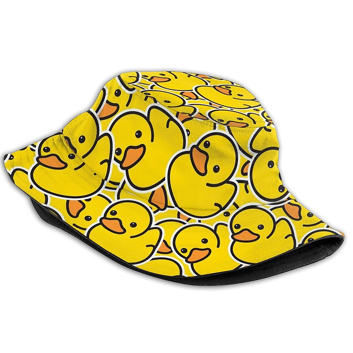 Rubber Duck Pattern Bucket Hats Fashion Sun Cap Packable Outdoor Fisherman Hat for Women and Men