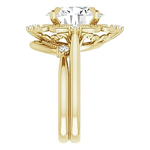 Solitaire Moissanite Engagement Ring Set, 4.25 CT Oval Cut Moissanite Diamond Bridal Wedding Ring Set for Women, Birthday Gifts for Love, VVS1 Colorless, 10K 14K 18K Solid Gold, 925 Silver