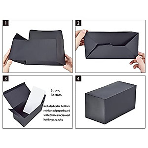 HUAPRINT Black Gift Box,Gift Boxes with Lids 9x4.5x4.5inch,24pcs Paper Gift Box Bulk,Rectangle Gift Boxes for Presents,Birthday,Bridesmaid Proposal,Groomsmen Engagements,Baby Showers, Christmas,Wedding Party Favor,Crafting Cupcake,Holidays
