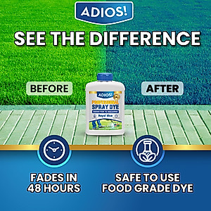 Adios! Professional Blue Spray Dye Marker, (16oz), Indicator for Grass and Lawn Care, Safe for Mixing