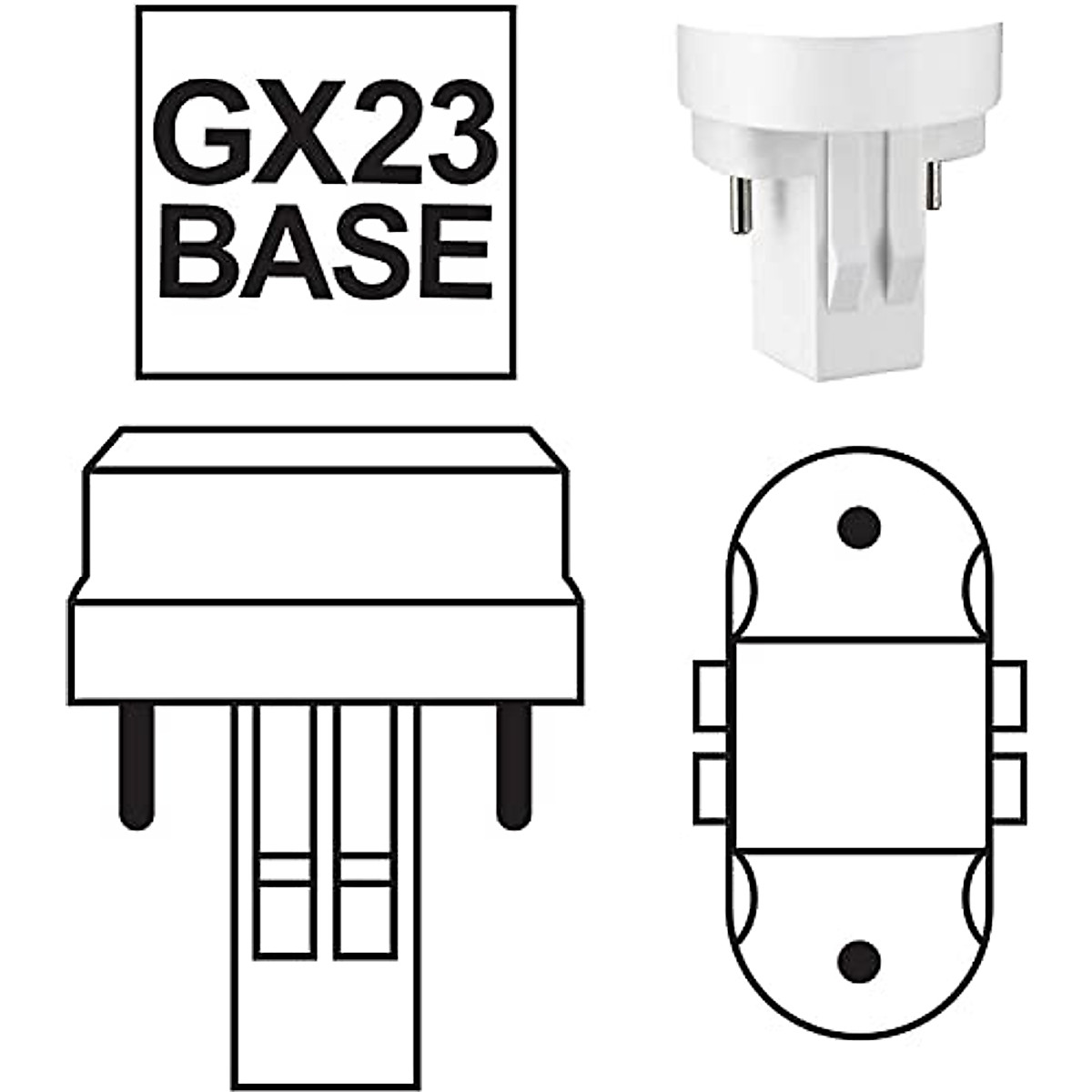 Sunlite GX23 LED Bulb, 2-Pin PLV, 7 Watt, Cool White (4000K), Full 360 Degree Illumination, 13 Watt CFL Replacement (Ballast Bypass Required)