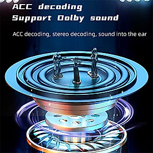 TOUMENY Bluetooth Wireless in-Ear Sports Headphones, Bluetooth 5.1 Digital Display Noise Cancellation Digital Display