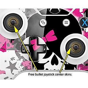 WraptorSkinz Decal Vinyl Skin Wrap compatible with XBOX One S/X Controller - Scene Kid Girl Skull (CONTROLLER NOT INCLUDED)