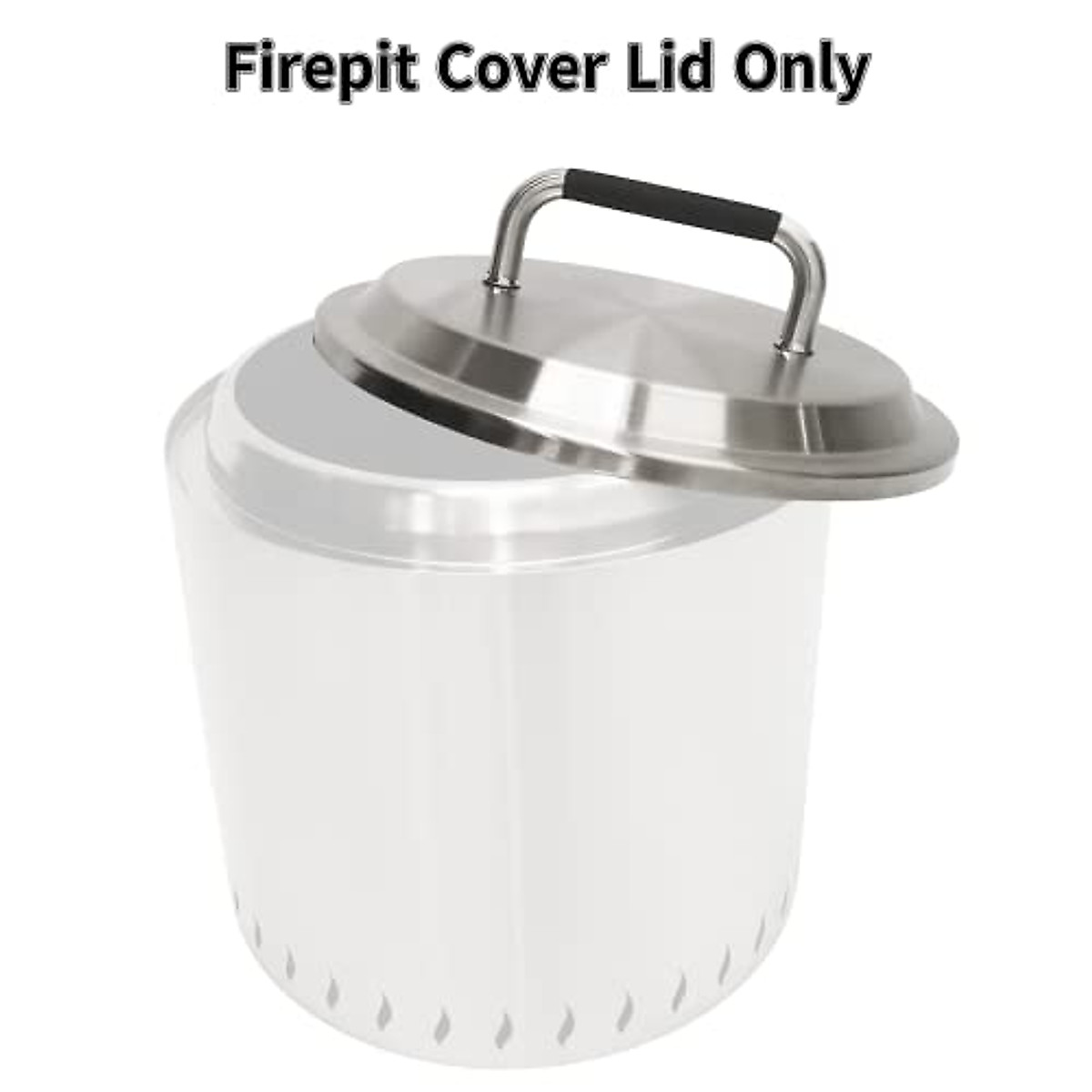 Stainless Steel Fire Pit Cover Lid for Solo Stove Ranger, 15" Portable Fire Pit Cover with Handle, Outdoor Wood Burning and Low Smoke Camping Stove Accessory