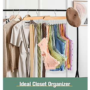 Fitnice 2 Pack Bra Hanger, Belt Hanger for Closet with 20 Metal Hooks Tank Top Hanger Space Saving Tie Rack for Men Closet Organizers and Storage Hanging for Sport Bra, Belt, Tie, Scarf, Lingerie