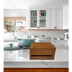 Takor Bamboo Trash Bag Organizer, Wall Mounted Bag Holder for Garbage Bag, Plastic Bag, Grocery Bag, Compatible with Various Trash Bag Rolls, Trash Bag Dispenser for Home and Kitchen