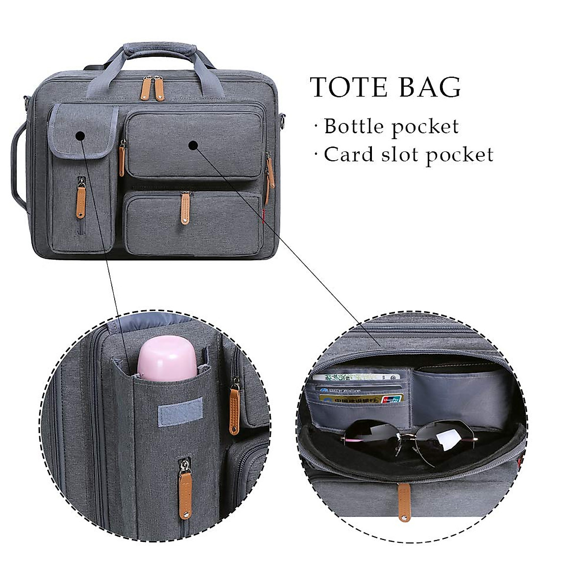 MOMIGO Baby Diaper Backpack - Large Capacity Waterproof Nappy Bag with Insulated Pockets and 14-inch Laptop Compartment, Large Daypack Business Weekender Luggage Backpack for Momm Dad （Black）