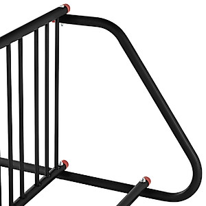 Retrospec Commercial Grid Bike Rack - Single & Double Sided - Bicycle Storage Stand for Garages, Stores, Schools & Universities Power Coated Steel - Black 10 Bike/Double Sided
