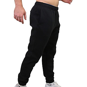 Nike Men's Club Open-Hemmed Pants Black | Black | White SM