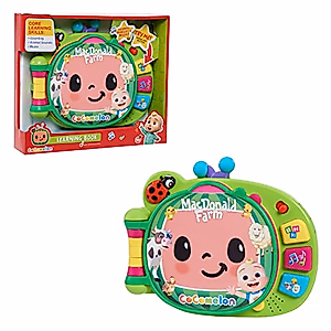 Just Play CoComelon Learning Book Interactive Toy for Toddlers with 3 Learning Modes, Music, Numbers, Animal Sounds, 50 Learning Phrases, Ages 18+ Months, Kids Toys for Ages 18 Month,Multi-color