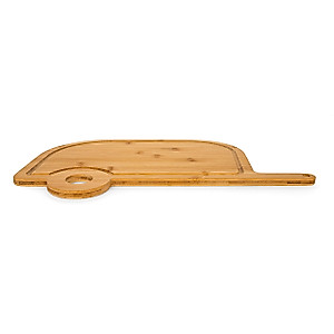 Camco Life is Better at The Campsite Retro RV Shaped Bamboo Wood Cutting Board for Food Prep-Doesn't Dull Knives, Resists Moisture (53089)