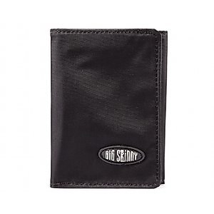 Big Skinny Men's RFID Blocking Tri-Fold Slim Wallet, Holds Up to 25 Cards, Black