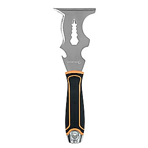 ROLLINGDOG 14 In 1 Painters Tool - Paint Scraper, Putty Knife Scraper Tool with Stainless Steel Blade, Soft Grip Handle and Metal Hammer End (3 Inches)