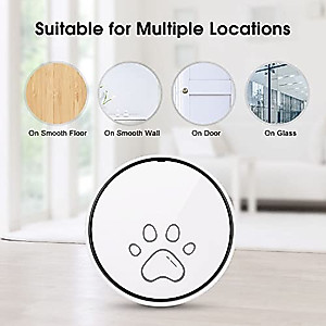 Comsmart Smart Wireless Dog Door Bell, Doggie Doorbell for Pet Potty Training Communication Go Outside Press Button with 38 Melodies 4 Volume Levels LED Flash (1 Receiver & 1 Transmitter)