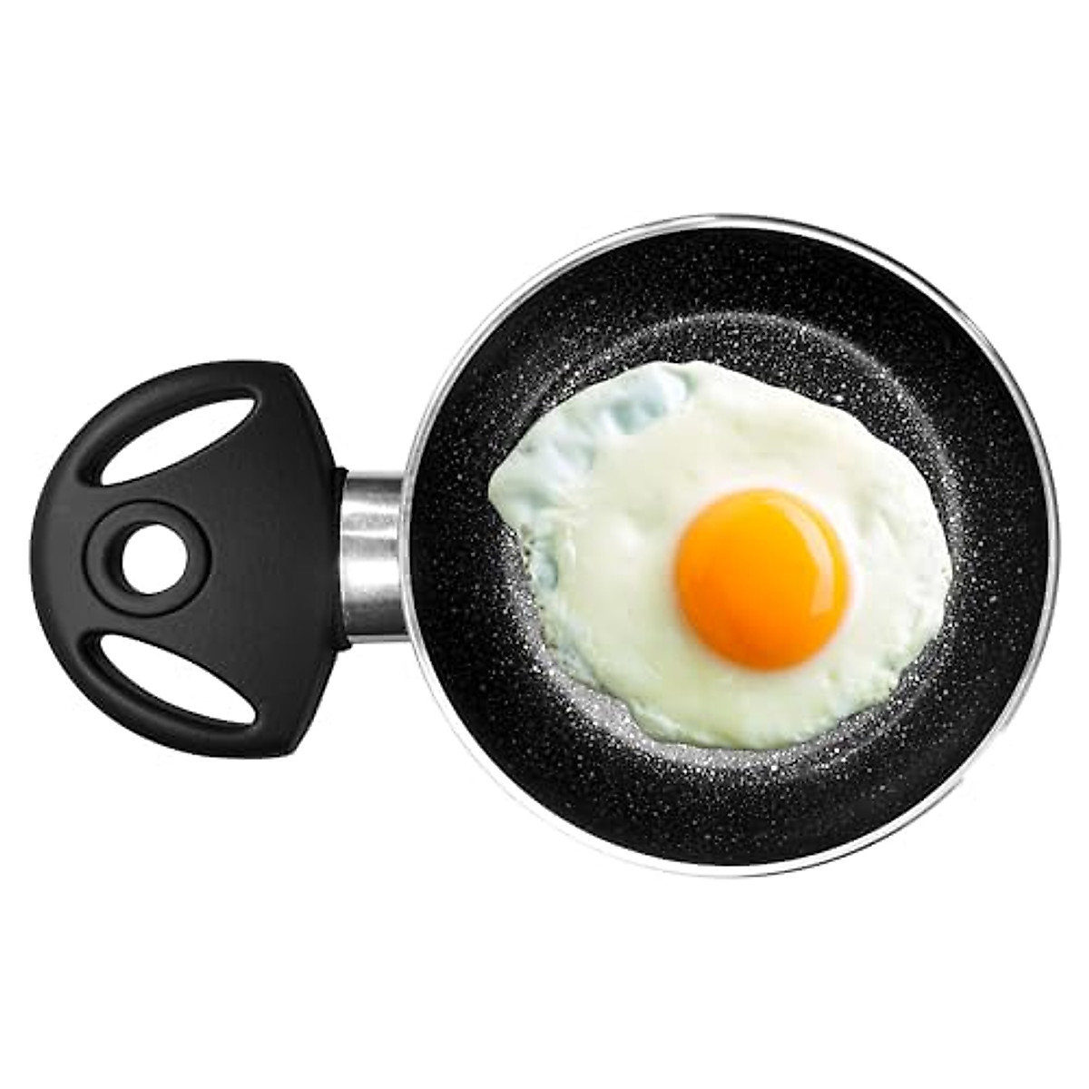 Pensofal Biostone Eggpan 1 Side Handle-Diameter 14 Cm, 0.6 Litres, Black